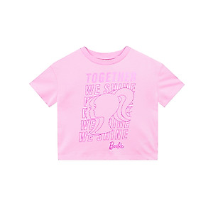 Barbie Tshirt Girls | Cotton Girls Summer Tops Girls Short Sleeve Shirt | Pink 10