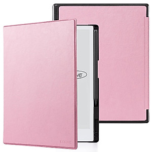 CoBak Case for Remarkable 2 Tablet - Lightweight and Hard Back Shell Protective Book Folio Cover with Built-in Pen Holder - Only for 10.3" 2020 Released (Mist Pink)