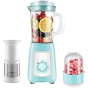 Multifunctional Blender Stainless Steel Blades, 3 Speed Control With Pulse, Overheat Protection, Crusher, chopper, coffee grinder smoothie maker 22000 rpm 1150ml jar,blue,c,blue,c ZJ666