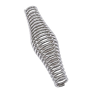 SYCOOVEN 4pcs BBQ Heavy Duty Cool Touch Stove Spring Handle Grip, Stainless Steel Grill Smoker Pits and Wood Stove Firebox Door Handle(Silver)