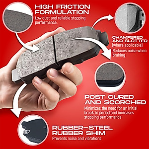 R1 Concepts Rear Brakes and Rotors Kit |Rear Brake Pads| Brake Rotors and Pads| Performance Sport Brake Pads and Rotors WLSN1-67089