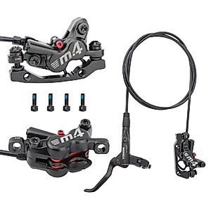 MEROCA M4 4-Piston Mountain Bike Hydraulic Disc Brakes Left Front 800mm Right Rear 1400mm Hydraulic Brake Ebike Hydraulic Brakes Bike Disc Brake