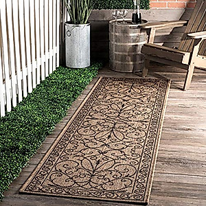 nuLOOM Kathleen Traditional Indoor/Outdoor Area Rug, 5x8, Brown