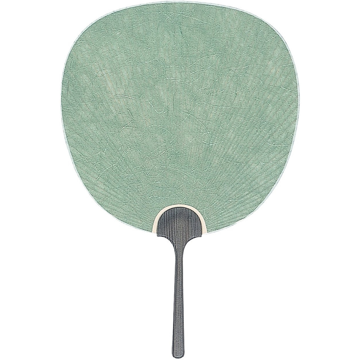 Shiomi Dan Fan 1371 Earth Fan (Hand-dyed Unryu), 11.0 x 16.5 inches (28 x 42 cm), Green