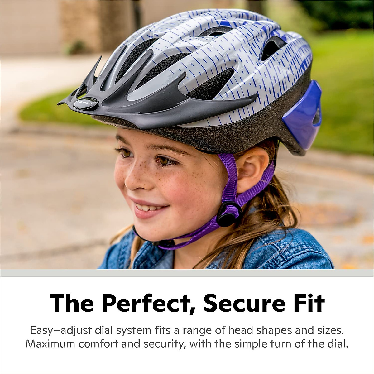 Schwinn Thrasher Kids Bike Helmet, Boys And Girls, Fits 50 - 54cm Circumference, Ages 5-8 Year Olds, Lightweight, Detachable Visor, CPSC Safety Certified, Child, Blue