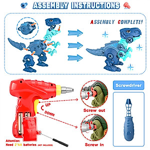 Take Apart Dinosaur Toys for Kids 3-5 5-7, Dinosaur STEM Learning Kids Toys Construction Building Sets, Dino Toy Christmas Birthday Gifts for Young Kids Boys Girls