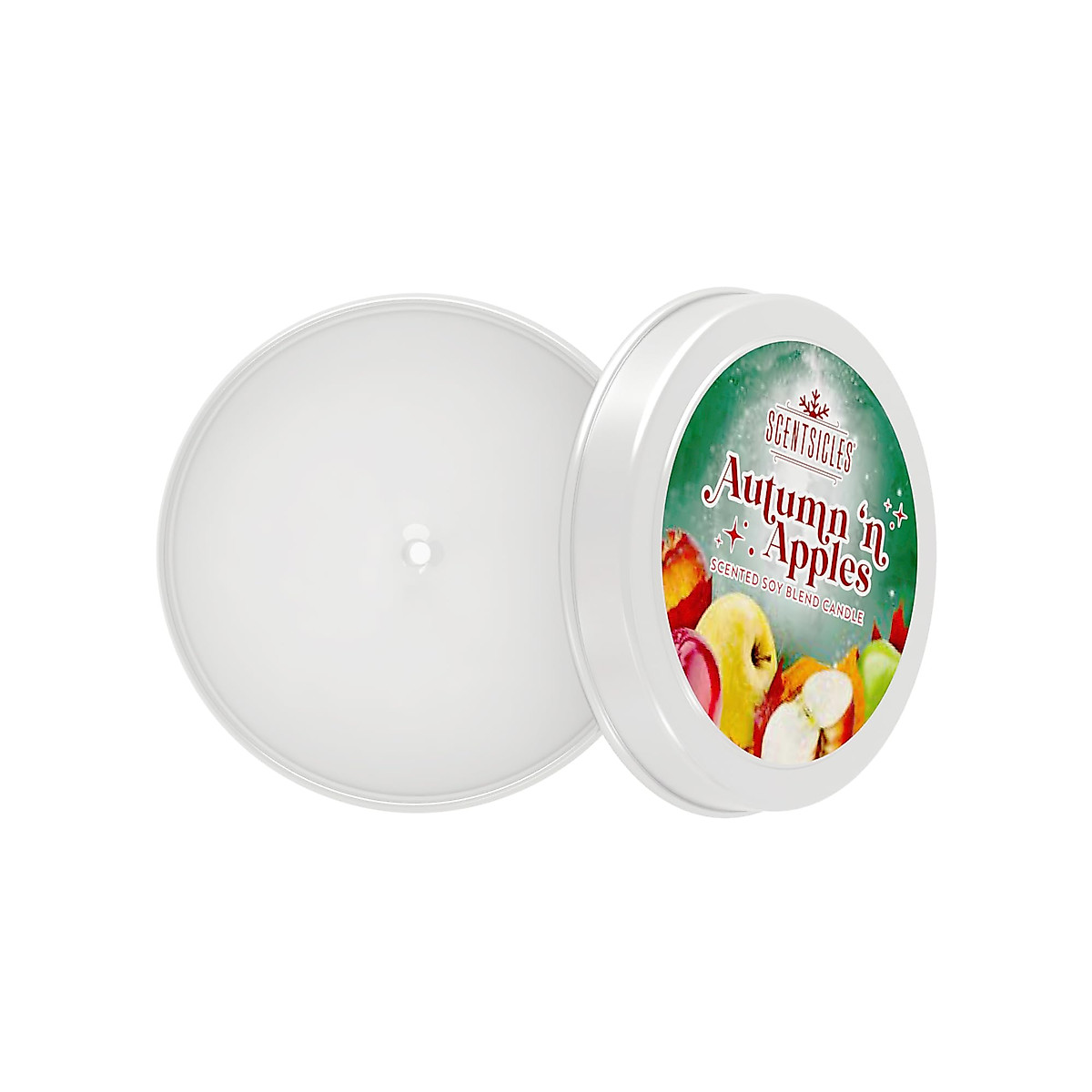 Scentsicles, Autumn n Apples,6 Oz Soy Blend Candle, 25 Hour Burn Time