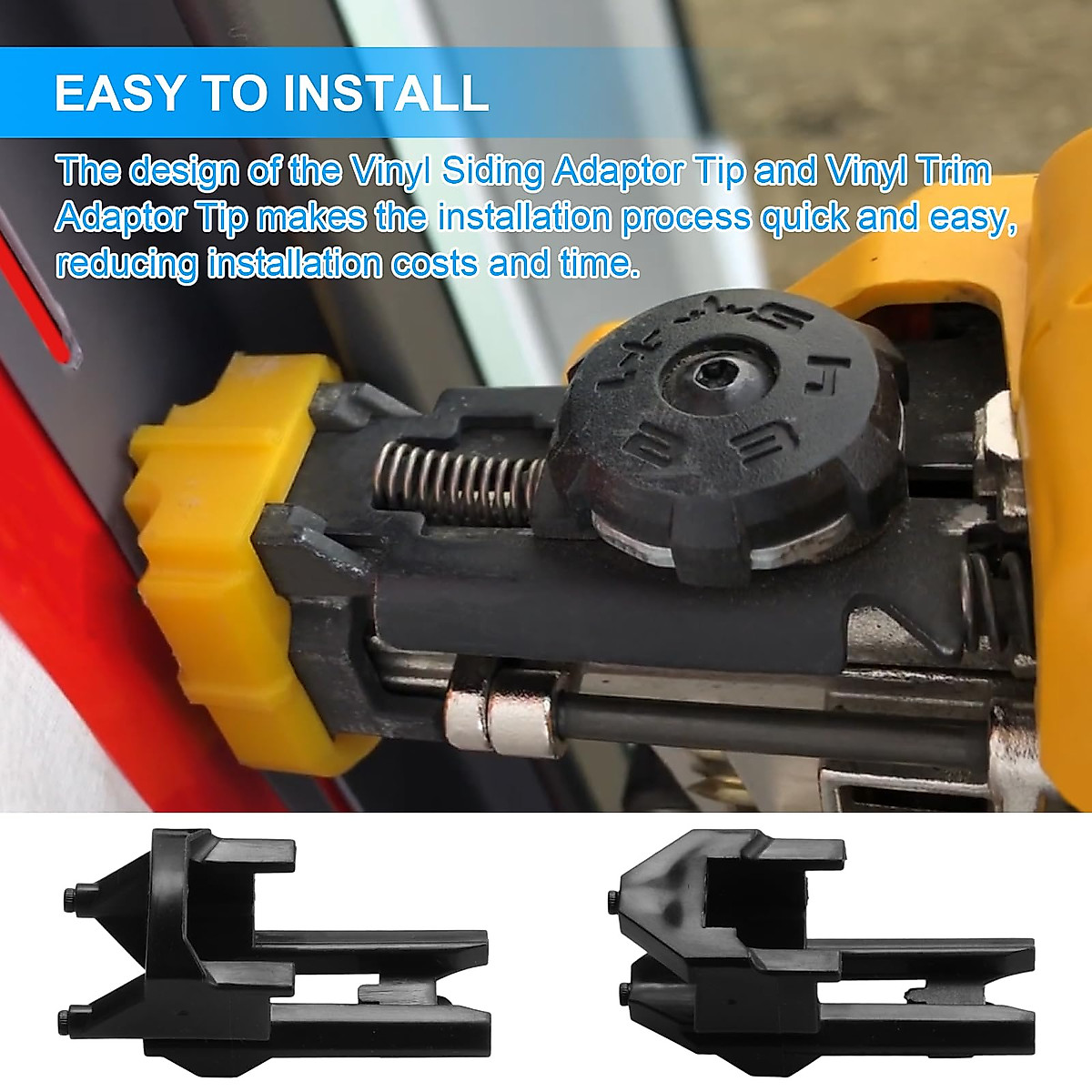 Vinyl Siding Adaptor Tip and Vinyl Trim Adaptor Tip for Dewalt Roofing Nailer Cordless 20v DCN45RNB, DCN45RND1, DCN45RN, Vinyl Siding Trim Adaptor Tip kit