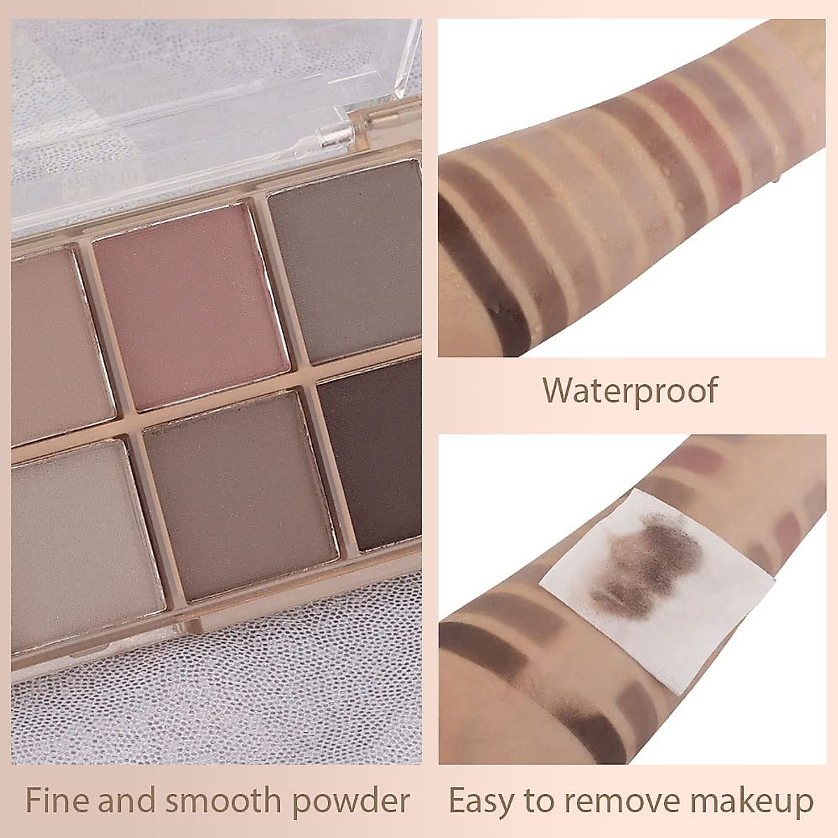 AMY'S DIARY 10 Colors Eyeshadow Eye Shadow Palette Makeup,Matte Naked Eye Shadow, Ultra-Blendable, Naturing-Looking, Long Lasting, Neutral Nudes Eye Shadow Palette for Women