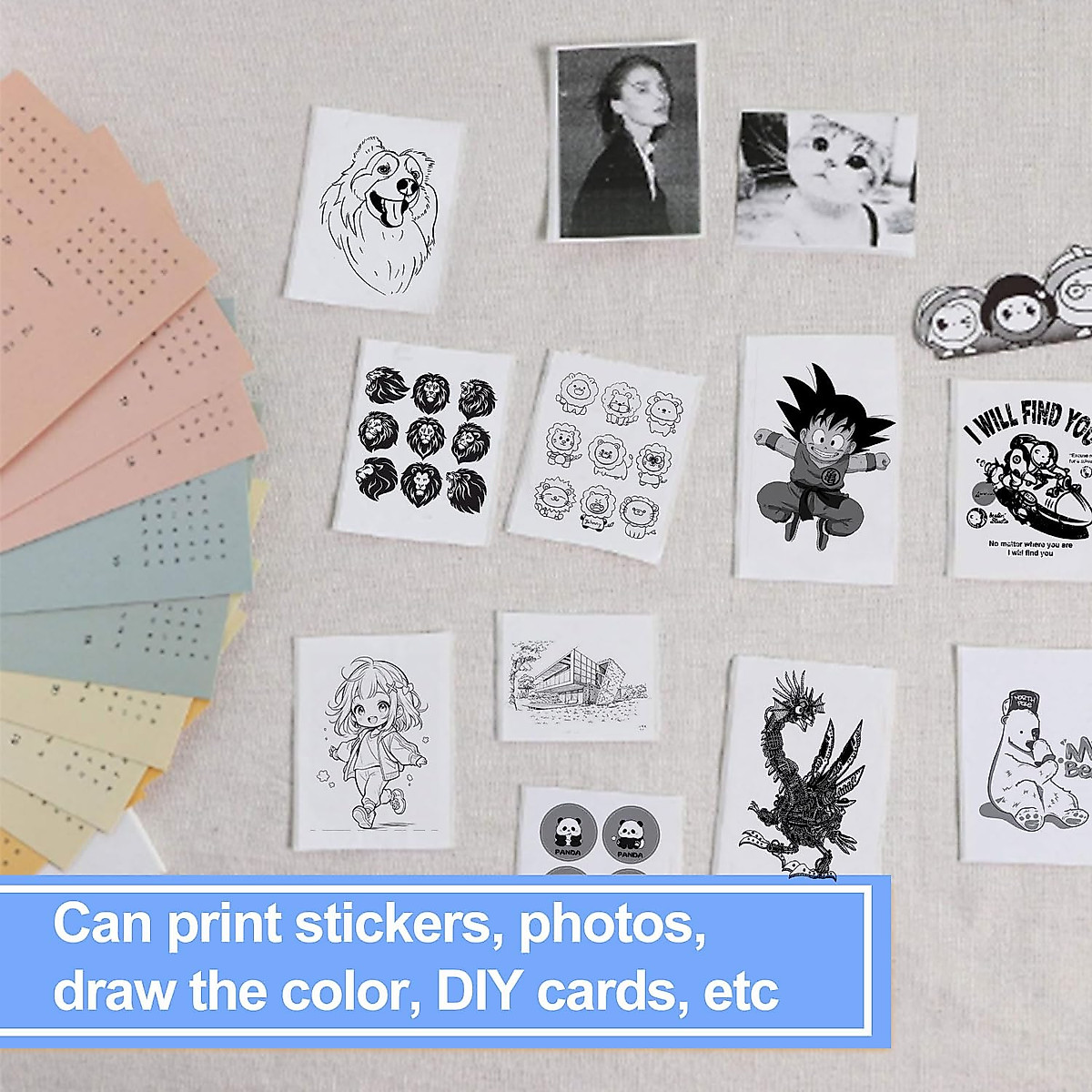 HOTCOLOR T02/M02X White Thermal Paper-10-Year Sticky Compatible With Phomemo/Memoking M02/T02 Mini Printer 50mmx3.7m for Journal Photo Texts Study Notes and More, 3 Rolls