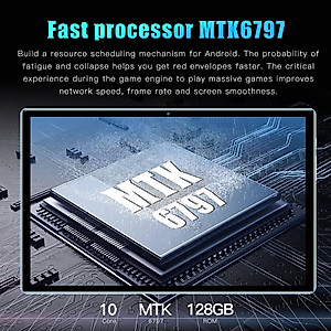 Tablet 10.1in 12G RAM 256GB ROM 5G WiFi 10 Core with Mouse Keyboard, Premium Design, High Definition Display (US Plug)
