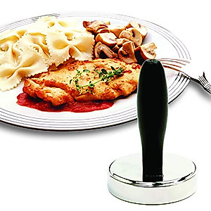 Norpro Grip-EZ Stainless Steel Meat Pounder, Black/Silver