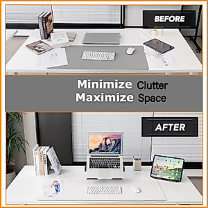 MPK Laptop arm Mount for Desk, Single Gas Spring Laptop Arm Desk Stand/Holder,Extra Laptop Tray Fits 12-17" Laptops/Notebook