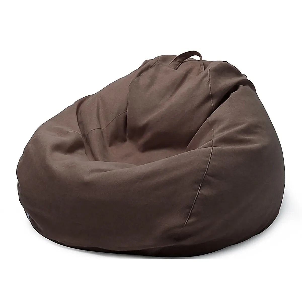 PRELGOSP Bean Bag Chair Cover Without Filling, Soft Lazy Sofa Beanbag Toy Storage Stuffed Animal Seat for Adults, Kids, Teens,Brown,L