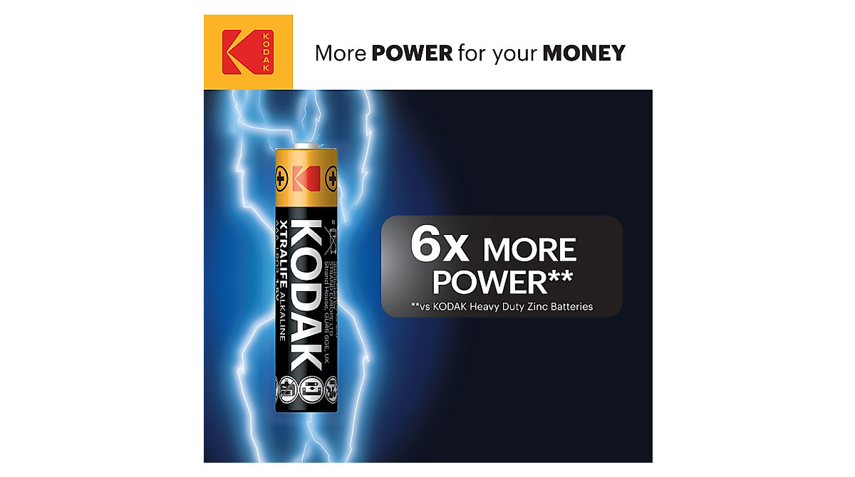 KODAK AAA Batteries - Long Lasting Power, 60 Pack