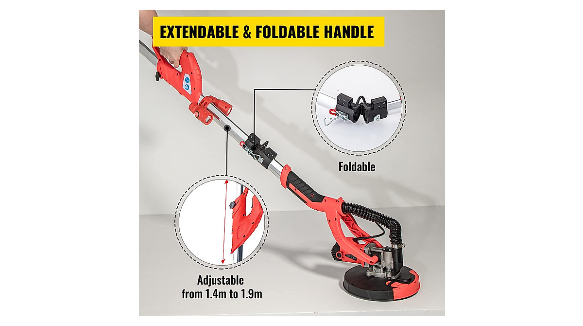 VEVOR 850W Drywall Sander: Dual-Head, Variable Speed for Walls & Ceilings