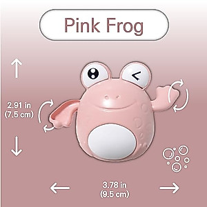 Konstantie Baby & Toddler Bath Wind-up Swimming Toys to Make Joyful Bath Time for Your Children (Dark Blue Penguin, Pink Frog, Mint Penguin, 3-Packs)