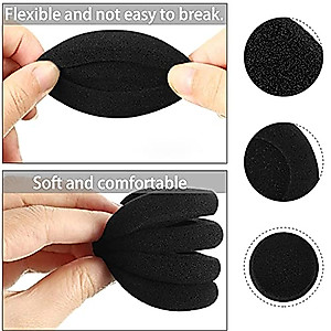 [10 Packs] Foam Ear Cushion Cover,2.3inch/60mm Foam Earpads Ear Pad Cushion Cover,Universal Replacement Durable Lightweight Black Windshield Headphones Noise Prevention Ear Cap Ear Pad Cover Black