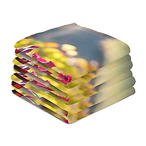 BOENLE Wine Glass Grape Vine Kitchen Towels Set of 4, Absorbent Microfiber Dish Hand Towel Farmhouse Quick Dry Cleaning Cloth Tea Towels Dishcloths Decorative