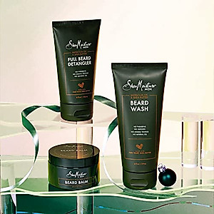 SheaMoisture Beard Wash for Men & Detangler Set - Beard Wash Kit w/Maracuja Oil & Fair Trade Organic Shea Butter, Cleanser & Softener (2 Piece Set)