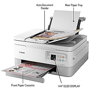 Canon PIXMA TR7020a All-in-One Wireless Color Inkjet Printer, with Duplex Printing, Mobile Printing, and Auto Document Feeder, White