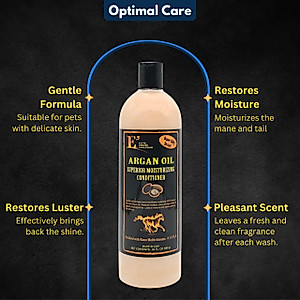 E3 Argan Conditioner with Vitamins A,C,E and F - Combines Natures Treatment Safe Sustainable Dry Damage Hair (32 fl oz)