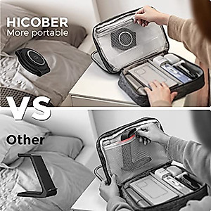 Travel 3 in 1 Charging Station for Apple Magsafe Charger, Hicober Foldable Wireless Charger Stand Compatible for iPhone Multiple Devices Apple Watch/iWatch/Airpods/iPhone 14 13 12 Pro Max