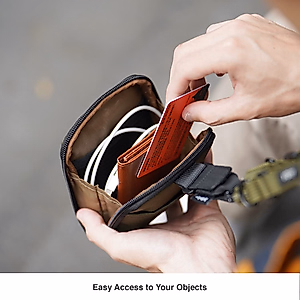 bitplay Essential Pouch, Black - Lightweight CORDURA Crossbody Bag/Travel Neck Pouch