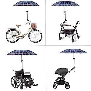 5661 Baby Stroller Umbrella Clamp, 360° Adjustable Umbrella Stand, Outdoor Beach Fishing Umbrella Mount Holder, Clip Umbrella Holder for Bike, Chair, Stroller, Pram, Wheelchairs, 1 Count (Pack of 1)