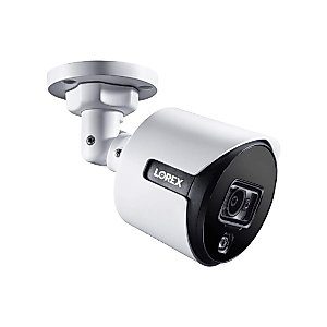 Lorex C881DA 4K Ultra HD Analog Active Deterrence Security Bullet Camera with Color Night Vision, 135ft IR NV, IP67, Works with D841, D861, D862, D871B, LHV5100, Camera Only, White, 4PK(M.Refurbished)
