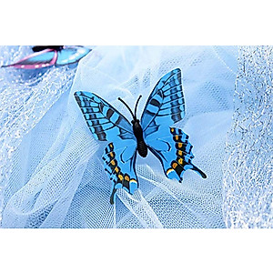 90 PCS 3D Butterfly Wall Stickers,Butterfly Decor PVC Crystal Butterfly,Art Decal Satin Paper Butterflies Home DIY Decor Removable Sticker,Bedroom Showcase Nursery Butterfly Wall Decor(Black-White)