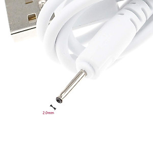 2pcs USB Charger Replacement for Stylus Pen Tablet Pen for Huion P80/PE330/PF150 Graphics Pen Barrel Jack 2.0mm USB Cord Charging Cable, for GAOMON PD1560, for UGEE M708 / 2150 DC 2.0 Cable