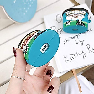 Suublg Silicone Cute Airpods Pro Bottle Case with Keychain, 3D Ice Cream Skin Design Earphone Accessories Kits Airpod Charging Protective Covers Compatible for Airpods Earphone