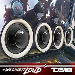 DS18 PRO-HY6.4MSL 6.5" Shallow Hybrid Mid-Range Car Audio Loudspeaker with Built-in Driver and Grill Included 300W Max 150W RMS 4 Ohms (1 Speaker)
