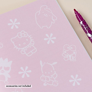 Erin Condren College Ruled Petite Journal - Hello Kitty and Friends Friendship Is Golden. 80 Lined Page Note Taking & Writing Notebook. Thick 80 lb. Mohawk Paper. Sewn-stitch binding