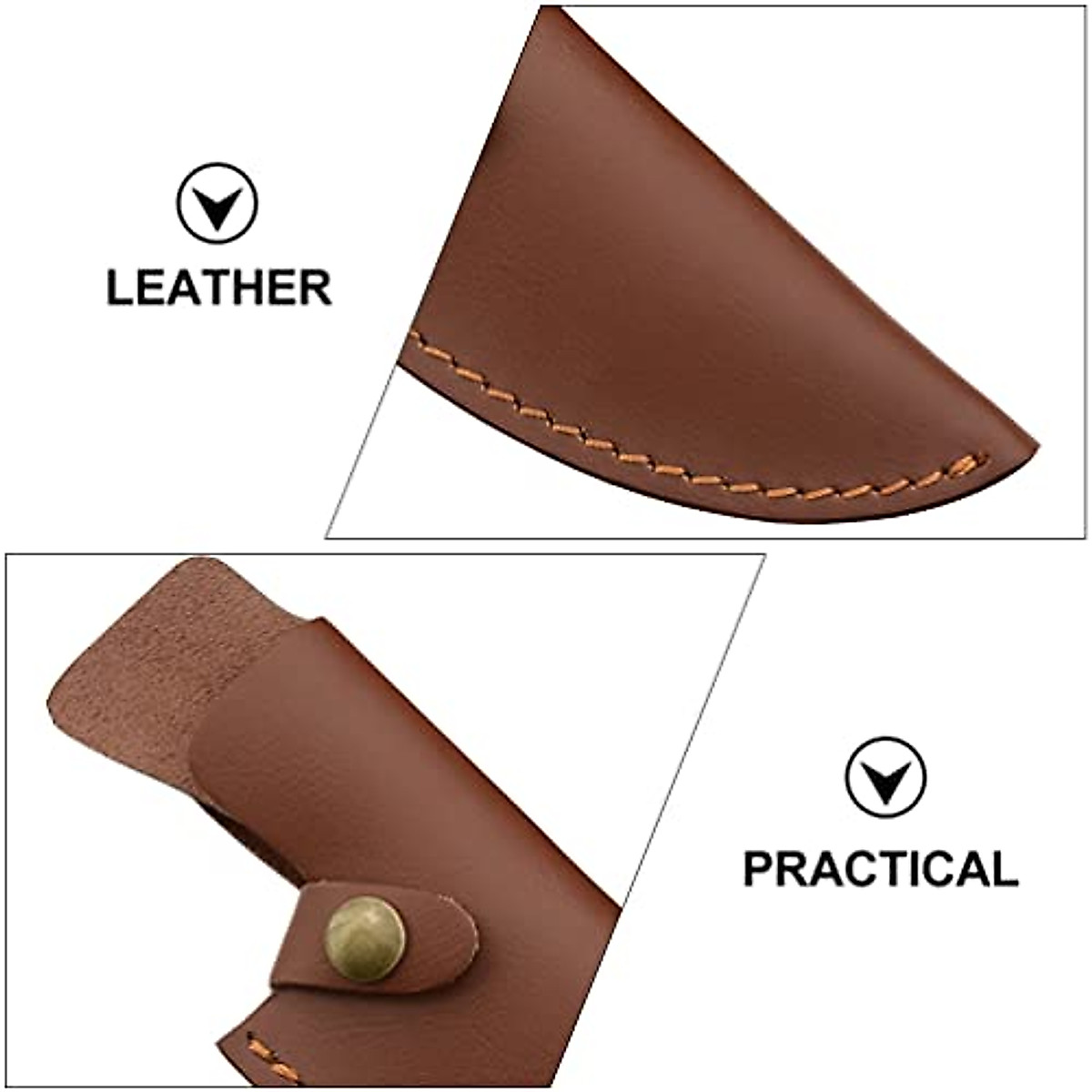 Hemoton Leather Knives Sheath Kitchen Boning Knives Sleeves Protectors with Belt Loop Outdoor Camping Knives Cover Durable Blads Cutters Guard Case