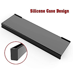 KOTEMON Acrylic Tilted Computer Keyboard Stand for Ergonomic Typing, Keyboard Tray Holder with Silicone Non-Slip Case, Black
