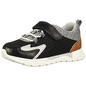 OshKosh B'Gosh Boy's EverPlay Bohemia Running Shoe, Black, 4 Toddler