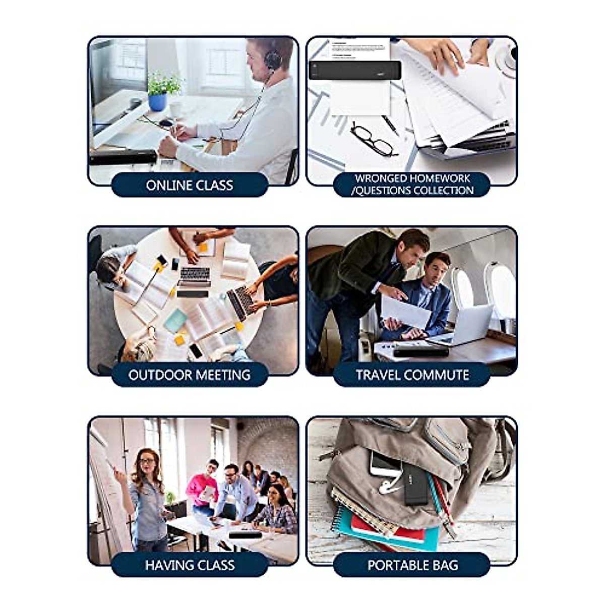 HPRT Wireless Bluetooth Portable Printer+Case+Ribbon 3 in 1 by Thermal Transfer MT800 for Travel Printer Compatible with Android and iOS Phone, Support 8.5" X 11" US Letter & A4 Size Paper