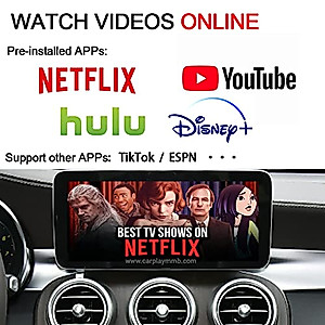 ONINCE Wireless CarPlay Adapter, Support Netflix &YouTube & Disney+,Android Auto Wireless Adapter, Play U-Disk, Android 10 Multimedia Video Box, AI Box, USB Dongle for Factory Wired CarPlay Cars