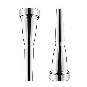 EASTROCK Trumpet Mouthpiece 3C Silver Plated Bullet Shape Vaccum Package