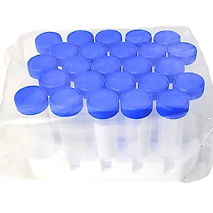 50 ml Conical Centrifuge Tube with Conical Bottom, Leakproof Screw Caps, Sterile, Polypropylene (PP), Rack Packed (Pack of 25)