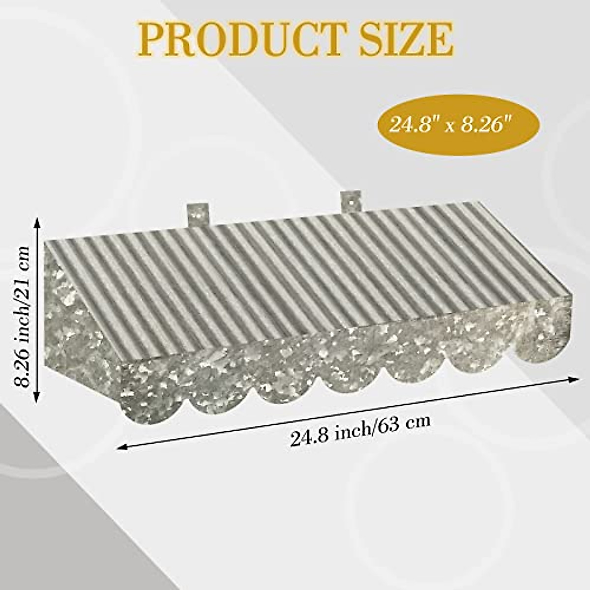 8 Pcs 3D Circus Awning Wall Decoration Carnival Stripes Awning Circus Tent Carnival Theme Party Decor for Carnival Party Classroom Decorations (Corrugated Style)