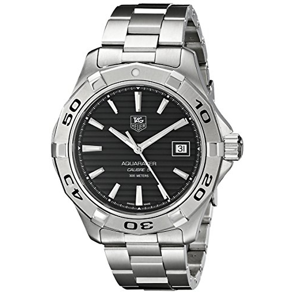 TAG Heuer Men's WAP2010.BA0830 Aquaracer Calibre 5 Automatic Black Dial Watch