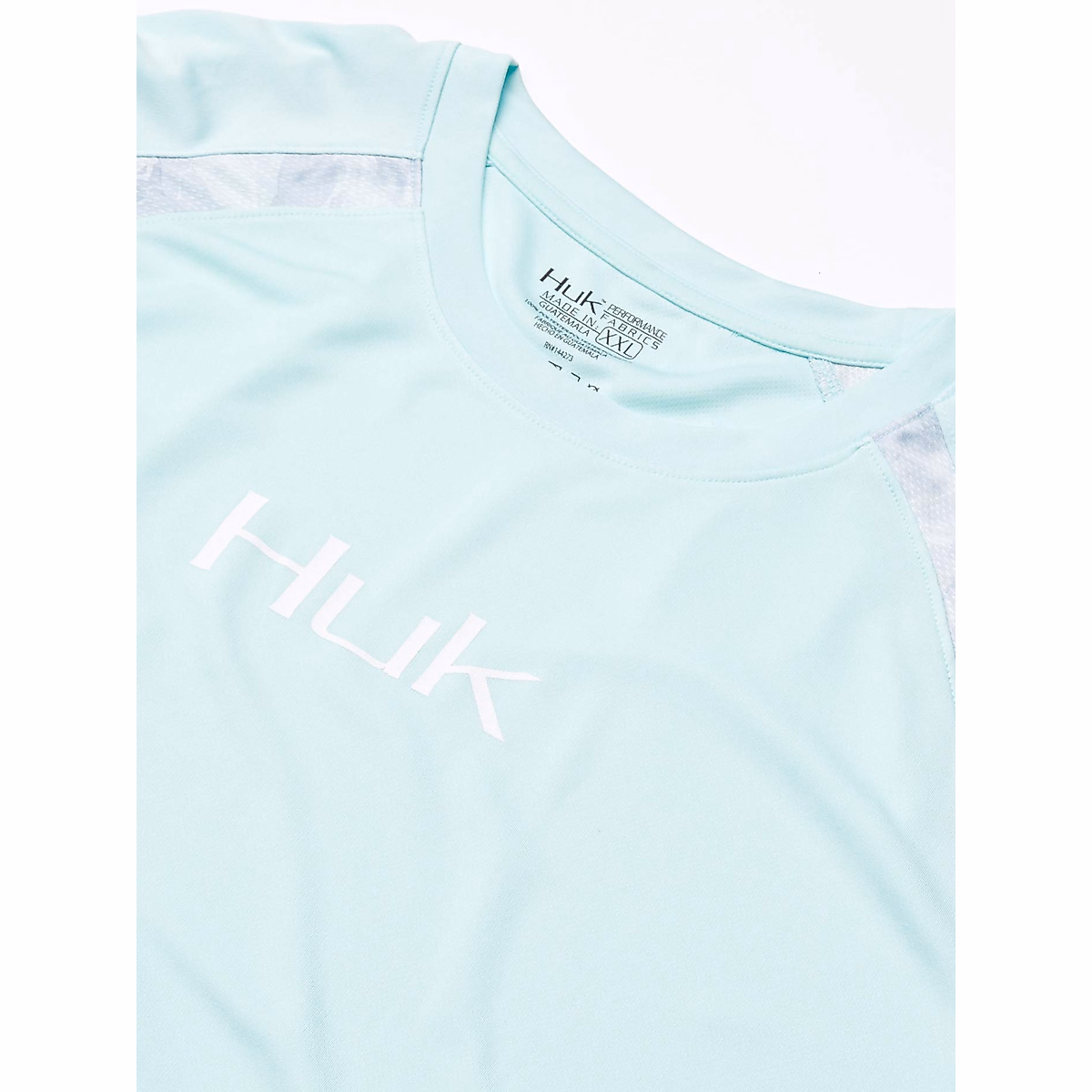 Huk Men's Strike Solid Long Sleeve Shirt | Long Sleeve Performance Fishing Shirt With +30 UPF Sun Protection & Water Repellent & Stain Resistant Material, Seafoam, 2X-Large