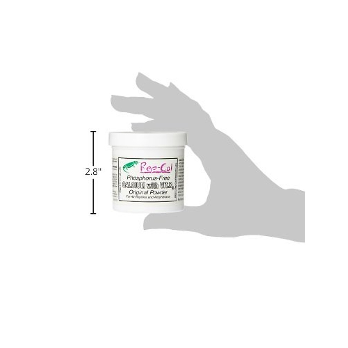 Rep-Cal 52296 Phosphorous-Free Calcium Fine Powder Reptile/Amphibian Supplement with Vitamin D3, 5 oz