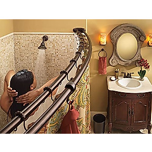 Moen Brantford Oil Rubbed Bronze Two-Handle Low Arc Centerset Bathroom Faucet with Drain Assembly, Bathroom Faucets for Sink 3-hole, 4-inch Wide Standard Setup, 6610ORB, 0.5