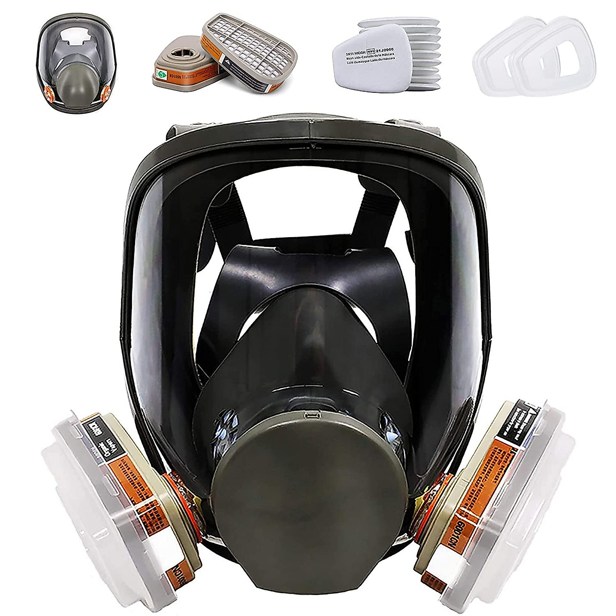 Bgs13 Full Face Respirаtor Reusable, Gas Cover Organic Vapor Mask and Anti-fog,dust-proof Full Face Cover ,Protection for for painting, mechanical polishing, logging, welding and other work protection