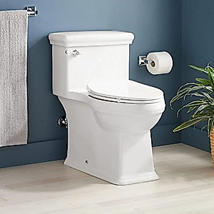 Signature Hardware 948416-12-L Key West 1.28 GPF One Piece Elongated Skirted Chair Height Toilet - Seat Included