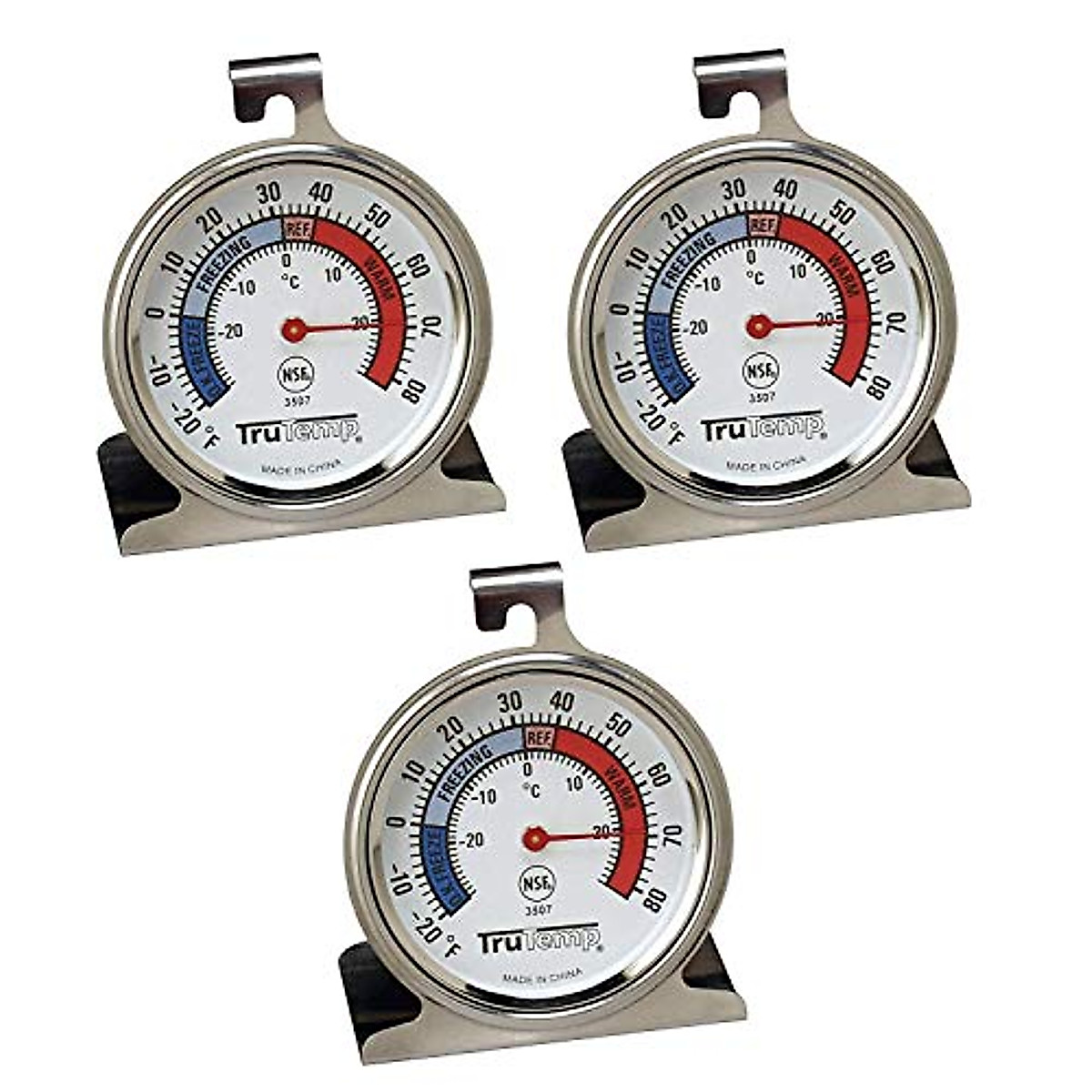 Tru Temp Refrigerator-Freezer Thermometer, 3 Pack